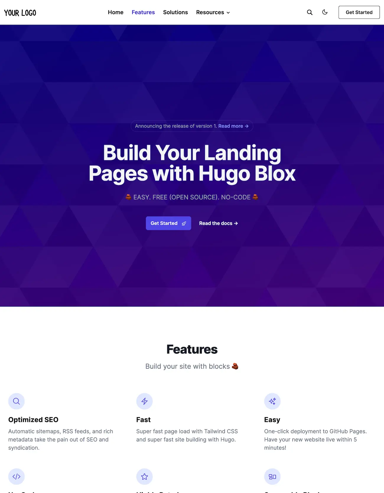 Landing Page Template | Hugo Blox